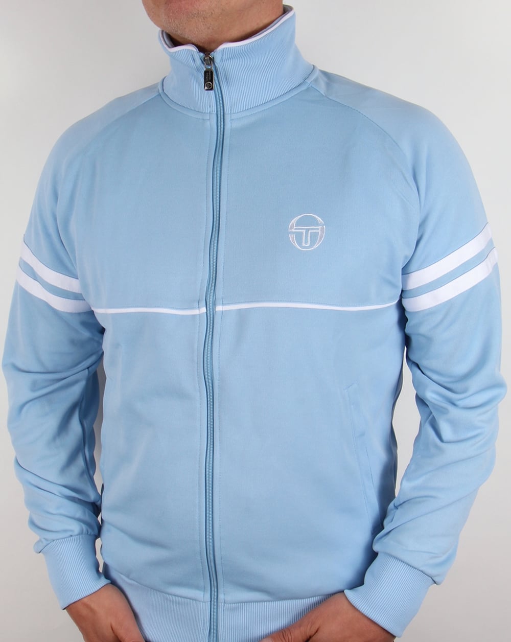 Sergio Tacchini Star Track Top Sky Blue – 80's Casual Classics