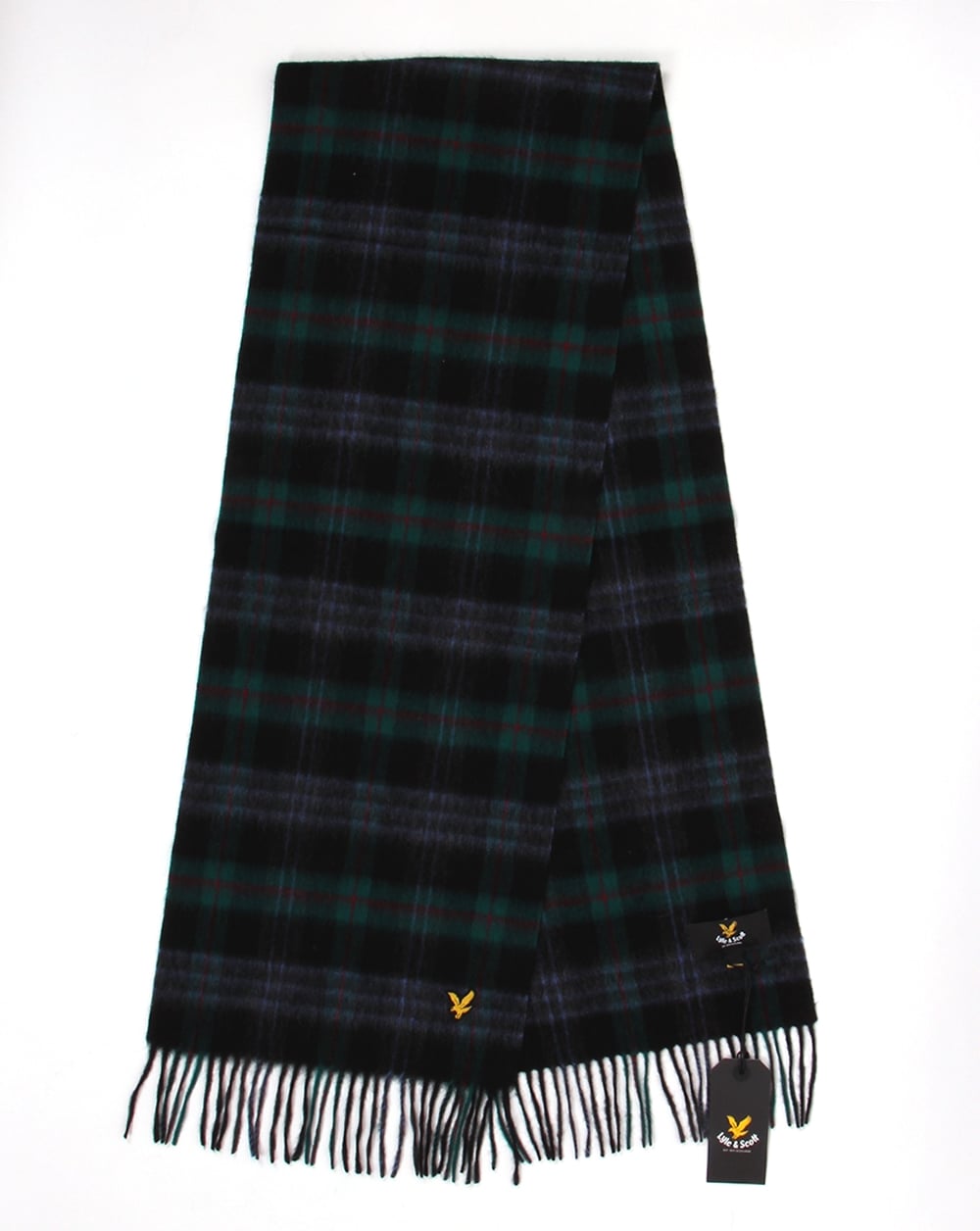 Lyle And Scott Woven Lambswool Scarf Emerald Green – 80's Casual Classics
