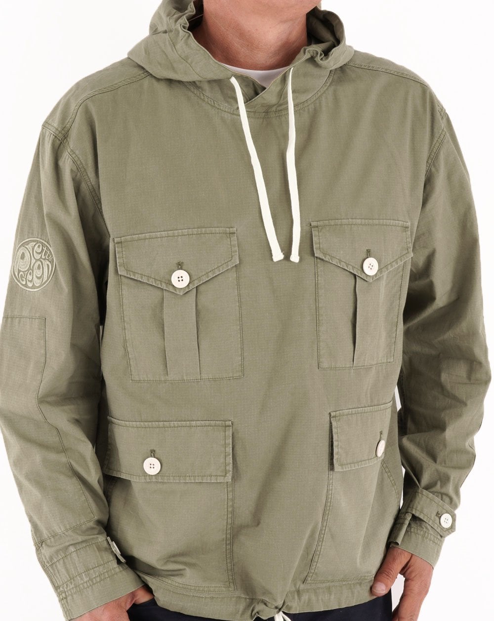 Pretty Green Creedence Smock Light Khaki – 80s Casual Classics