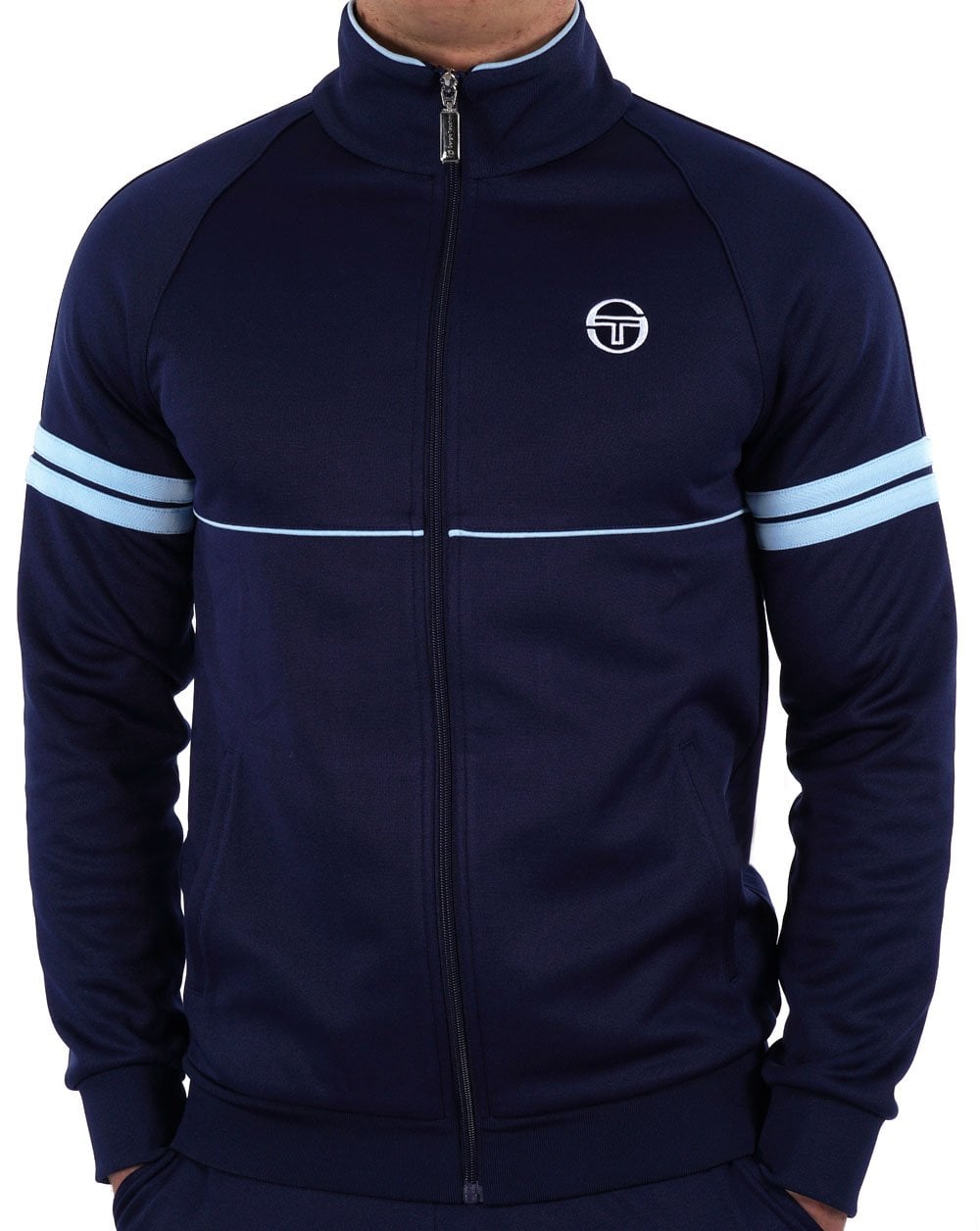 Sergio Tacchini Star Track Top Navy Blue/Sky Blue - 80s Casual Classics ...