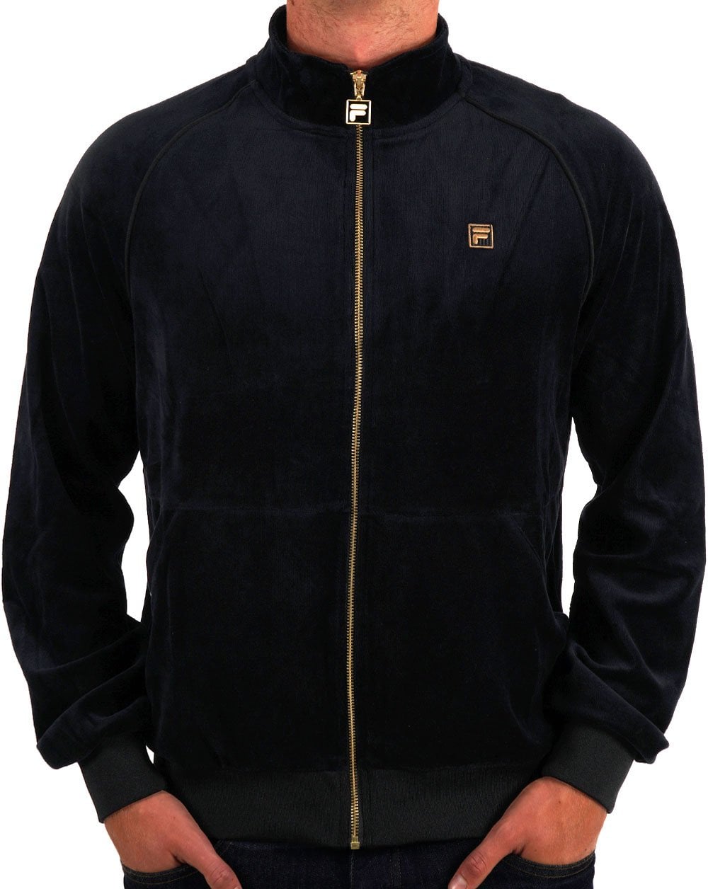 Fila Gold Cassen Velour Track Top Black - 80s Casual Classics – 80's ...