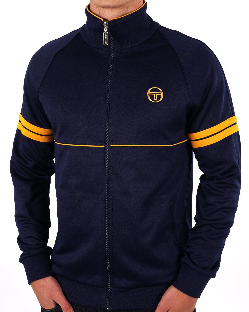 Sergio Tacchini Star Track Top Navy Old Gold – 80's Casual Classics
