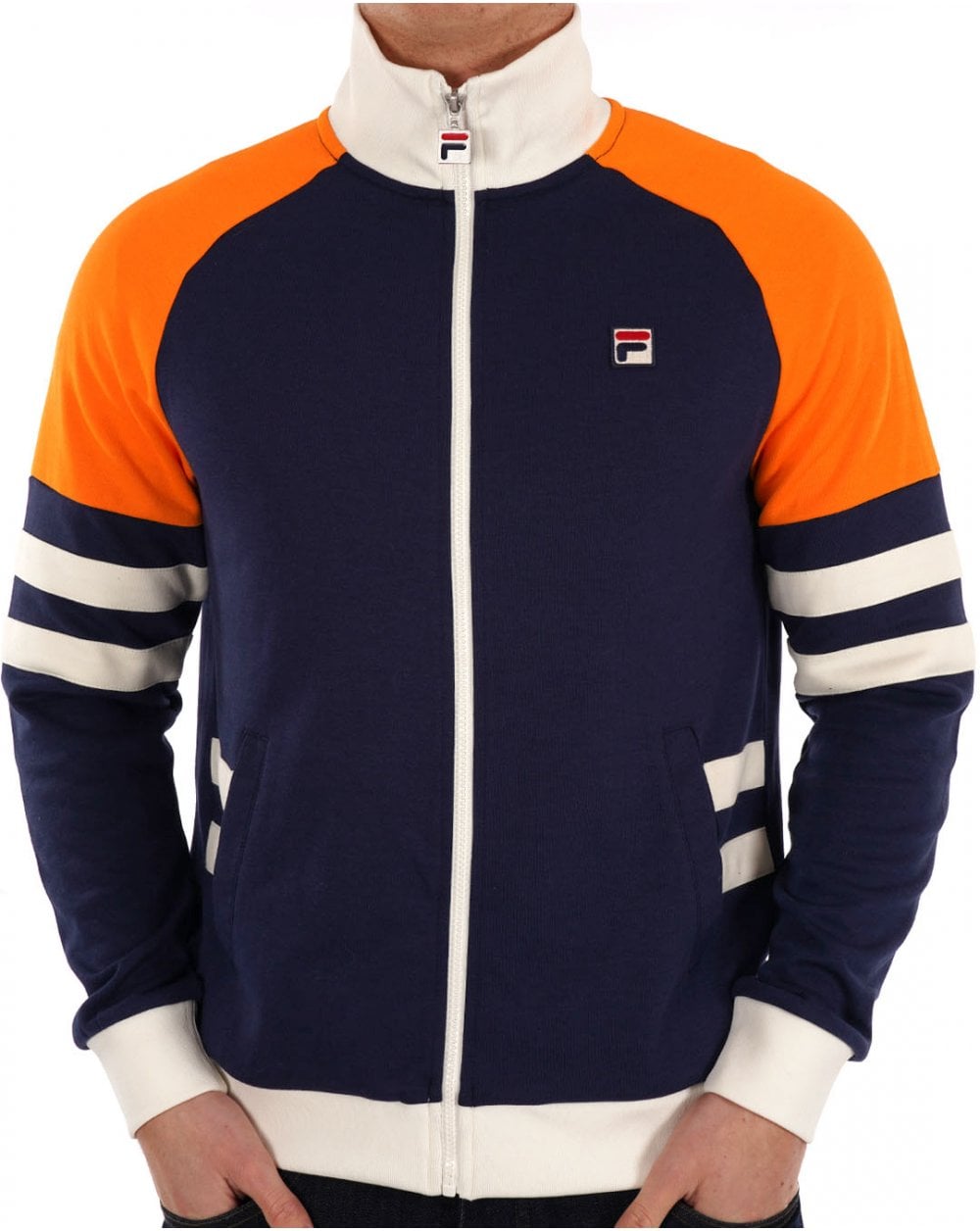 Fila Vintage Founder Track Top Navy/Gardenia/Orange - 80sCC – 80's ...